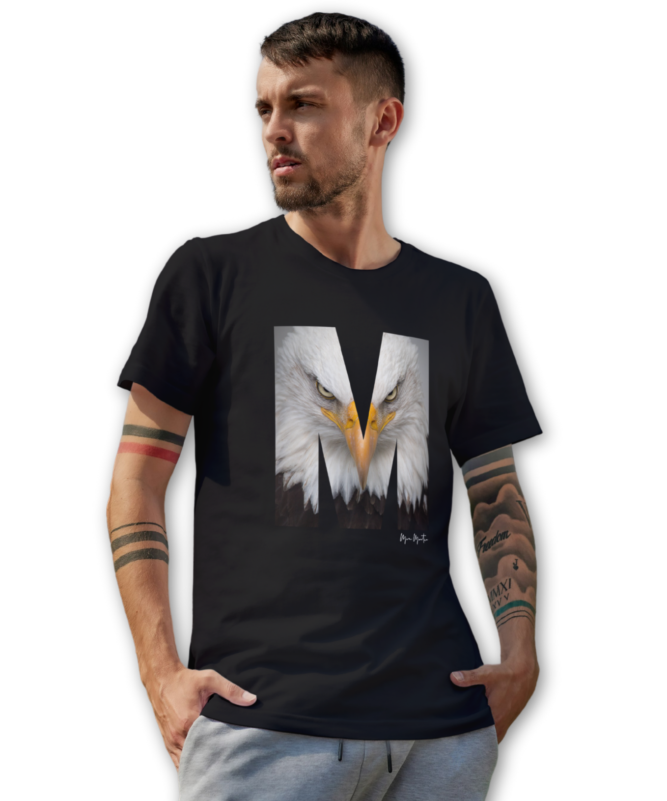 Men Mantra Branding Pure Cotton Black T Shirt - Men Mantra